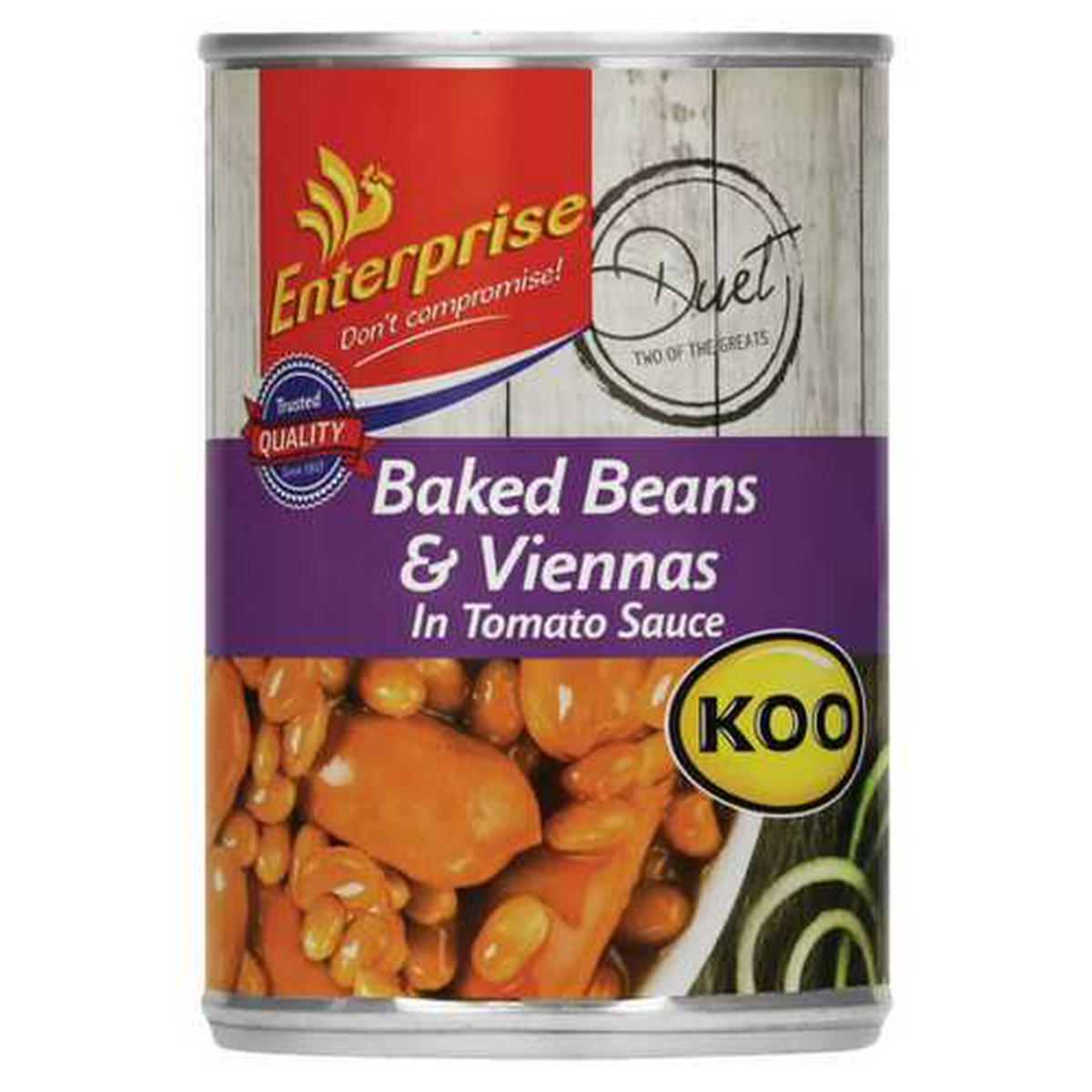 Checkers Sixty60 | Enterprise Baked Beans & Viennas In Tomato Sauce Can ...