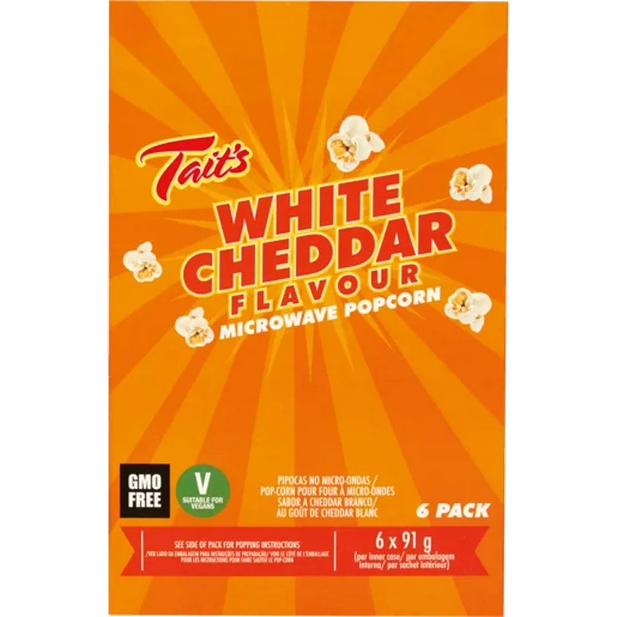 Checkers Sixty60 | Tait's White Cheddar Flavour Microwave Popcorn 6 x 91g