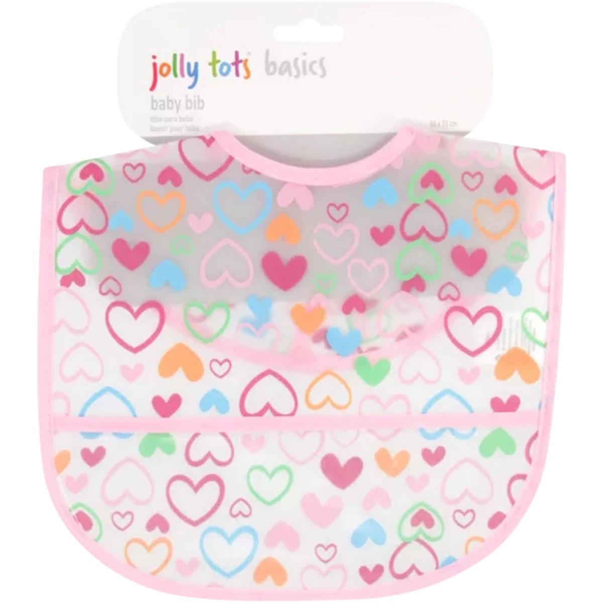 Checkers Sixty60 | Jolly Tots Basics Hearts Print Baby Bib