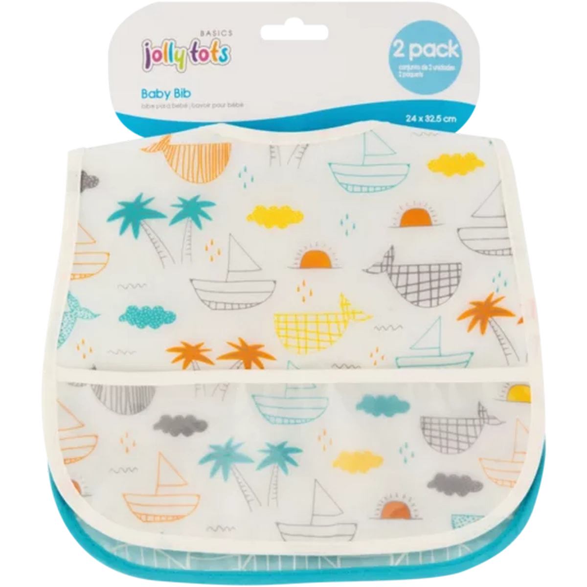 Checkers Sixty60 | Jolly Tots Basics Baby Bibs 2 Pack