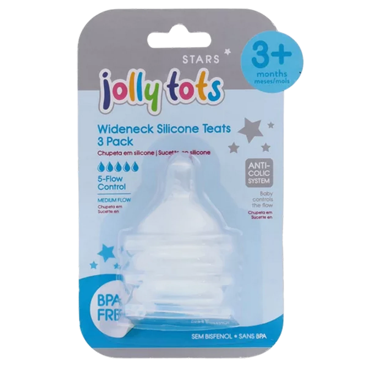 Checkers Sixty60 | Jolly Tots Wideneck Silicone Anti Colic Treats 3+