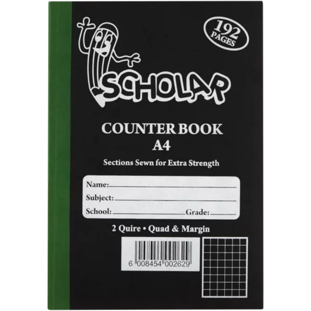 Checkers Sixty60 | Scholar A4 Quad & Margin Hardcover Book 192 Page