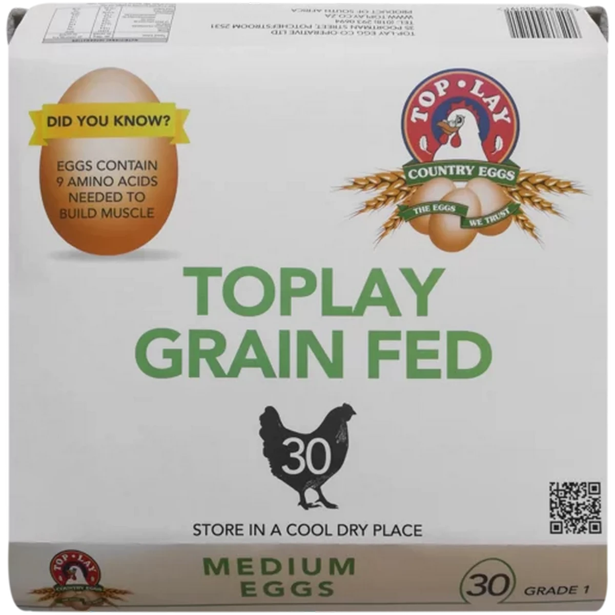 Checkers Sixty60 | TopLay Grain Fed Medium Eggs 30 Pack