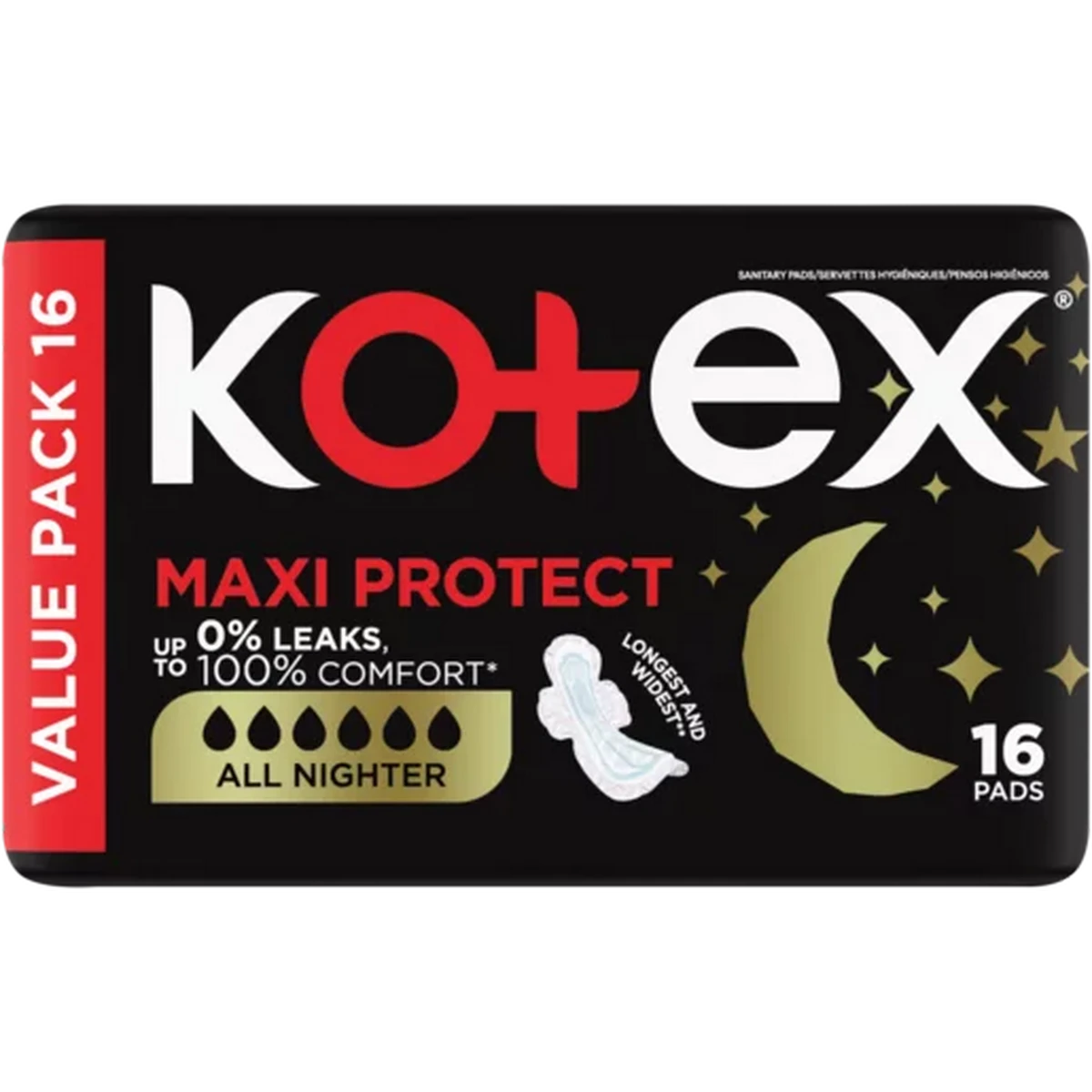 Checkers Sixty60 | Kotex All Nighter Maxi Pads Value Pack 16 Pack