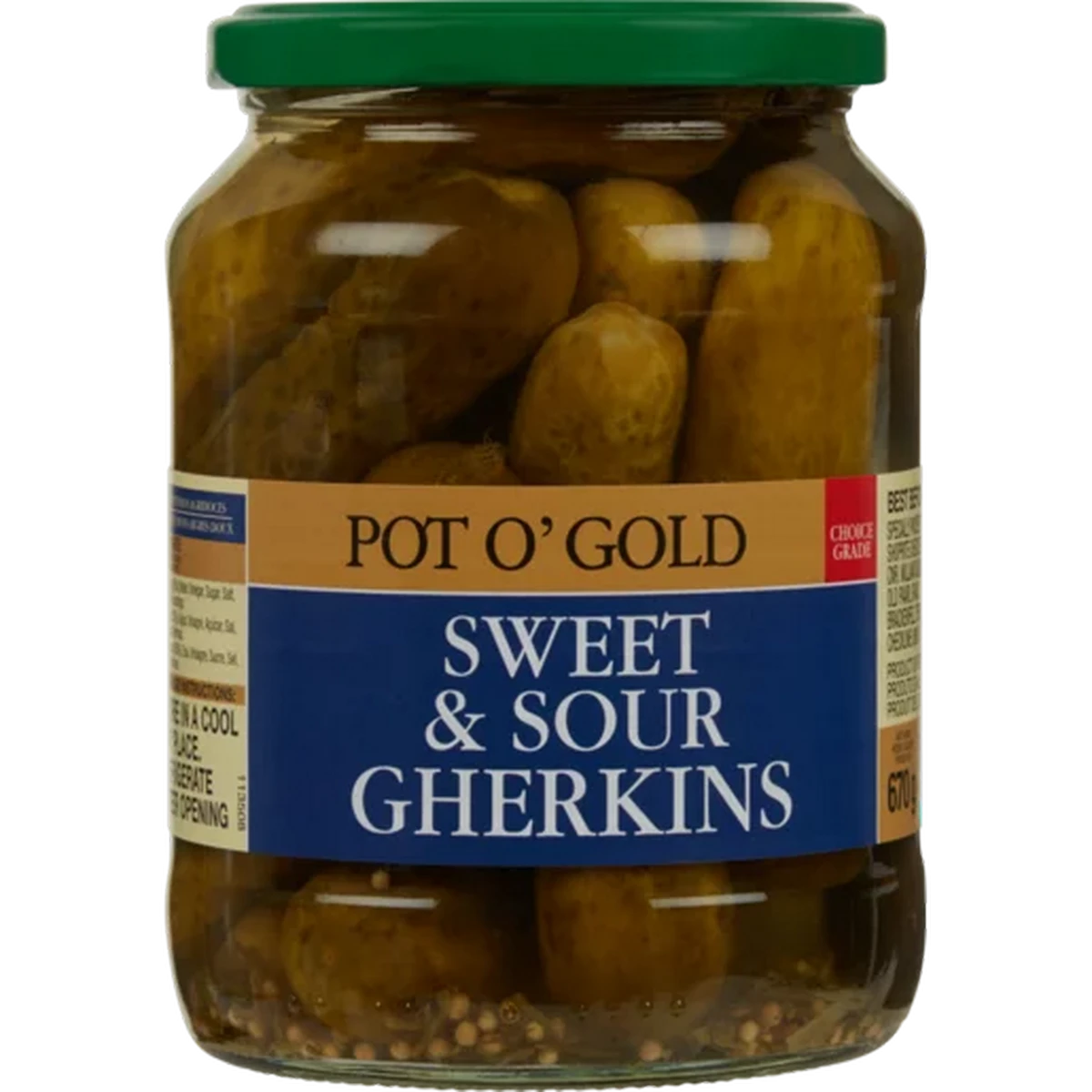 Checkers Sixty60 | Pot O' Gold Sweet & Sour Gherkins 670g