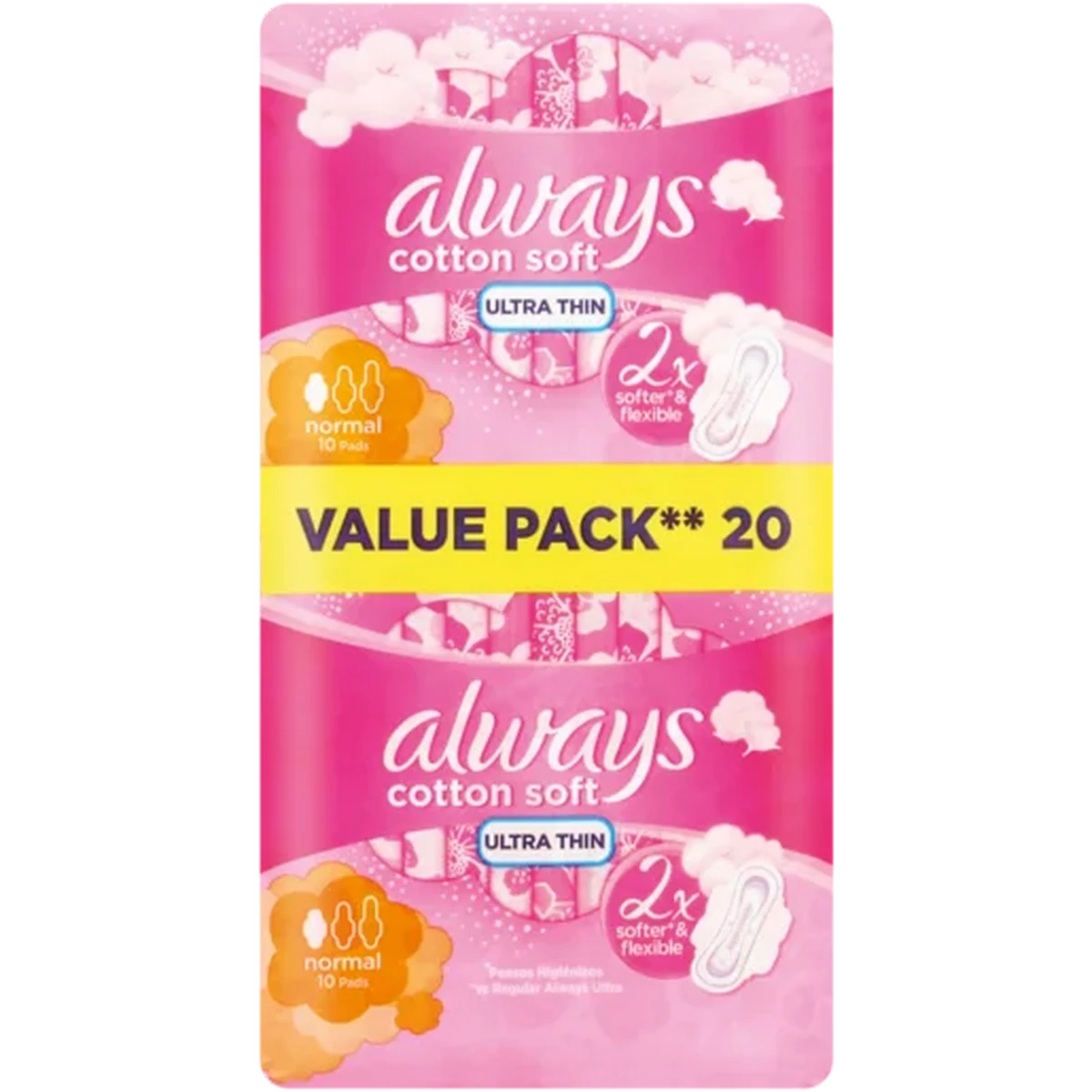 Checkers Sixty60 | Always Ultra Cotton Soft Normal Sanitary Pads 20 Pack