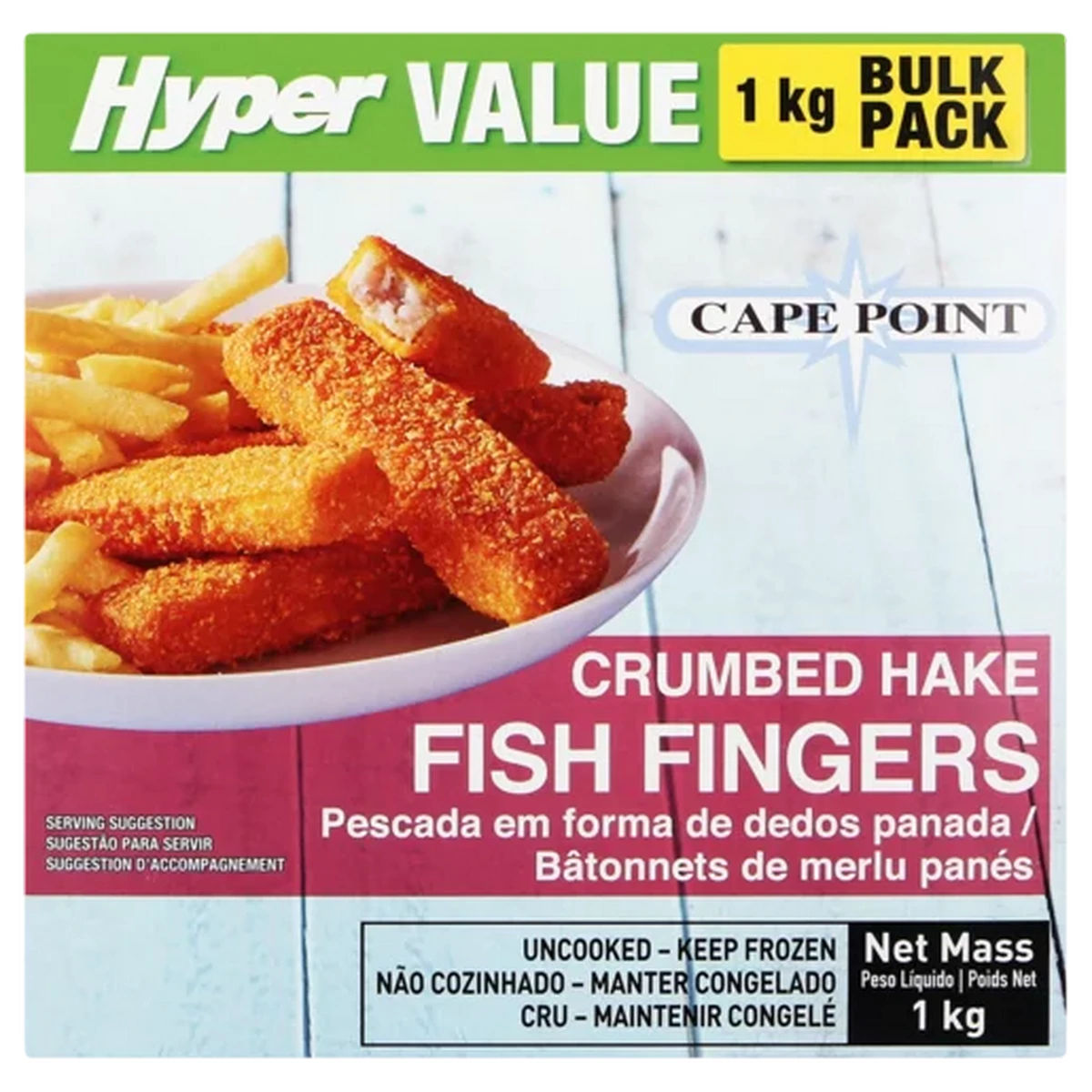 Checkers Sixty60 | Cape Point Frozen Crumbed Hake Fish Fingers 1kg