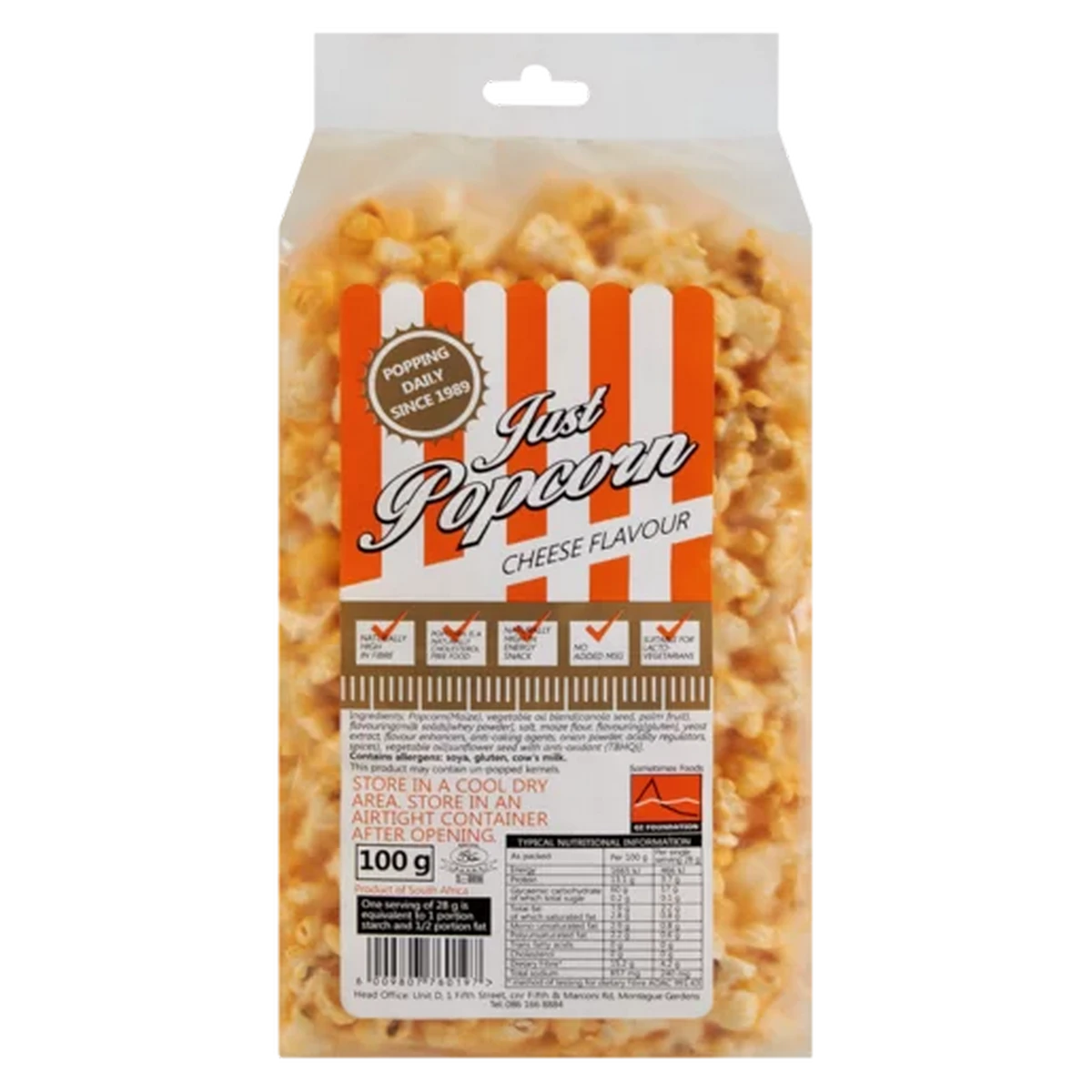 Checkers Sixty60 | Just Popcorn Cheese Flavoured Popcorn 100g