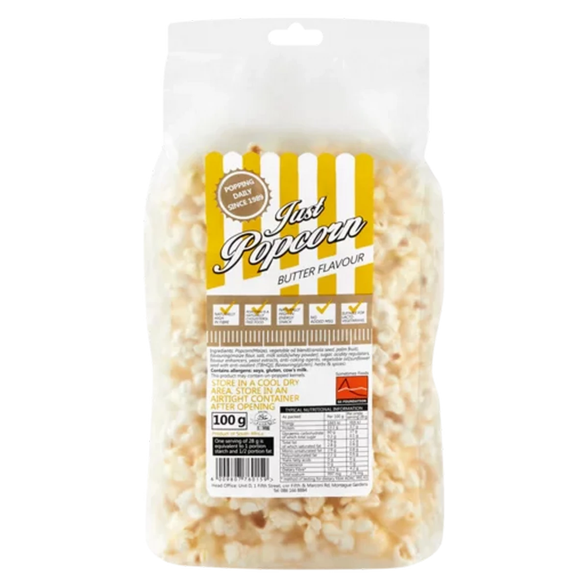 Checkers Sixty60 | Just Popcorn Butter Flavoured Popcorn 100g