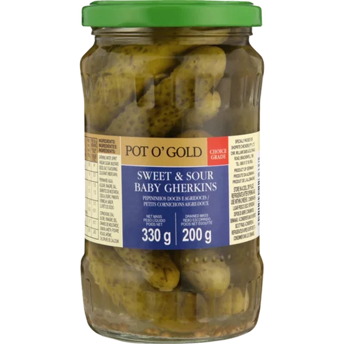 Checkers Sixty60 | Pot O' Gold Baby Gherkins 330g