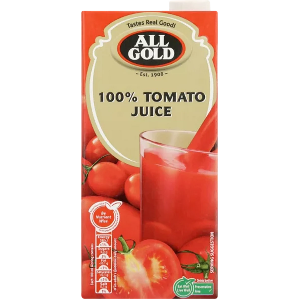 Checkers Sixty60 | ALL GOLD 100% Tomato Juice Box 1L
