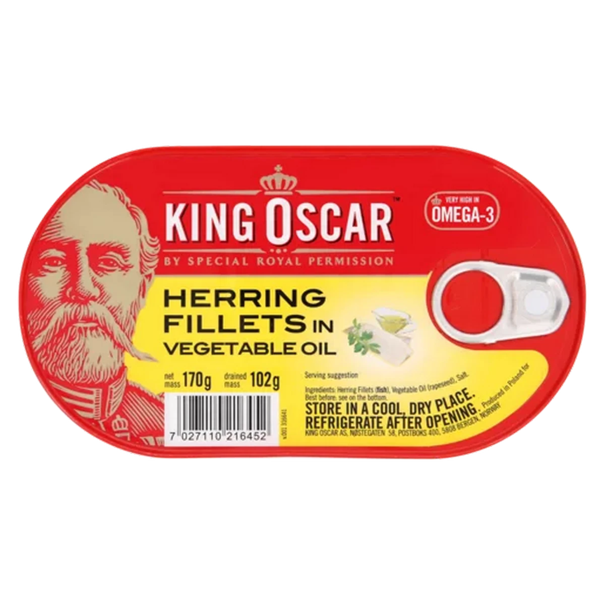 Checkers Sixty60 | King Oscar Herring Fillets In Vegetable Oil 170g