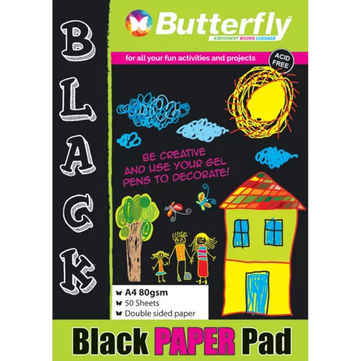 Checkers Sixty60 | Butterfly Black A4 Paper Pad 50 Sheets