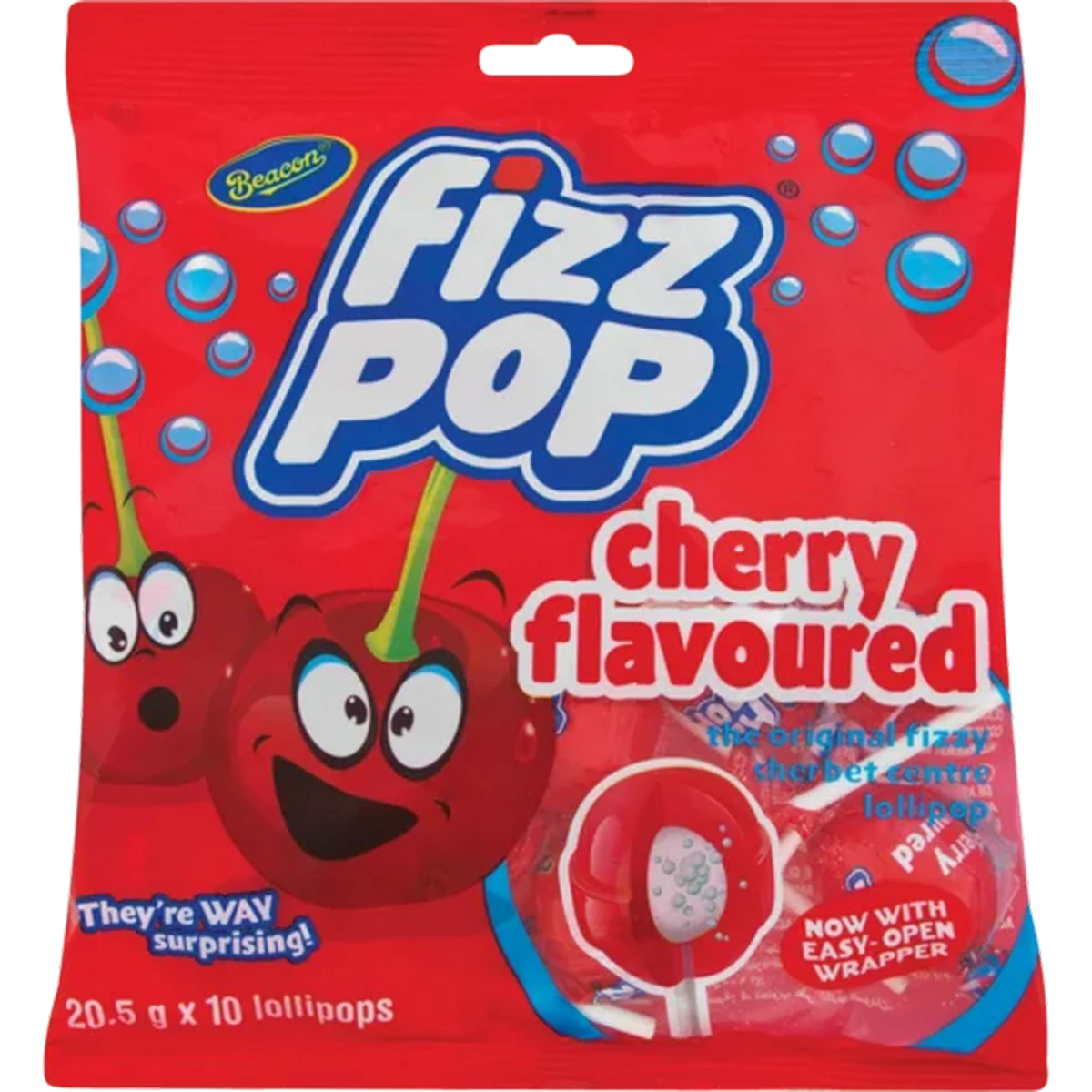 Checkers Sixty60 | Fizz Pop Cherry Flavoured Lollipops 10 Pack