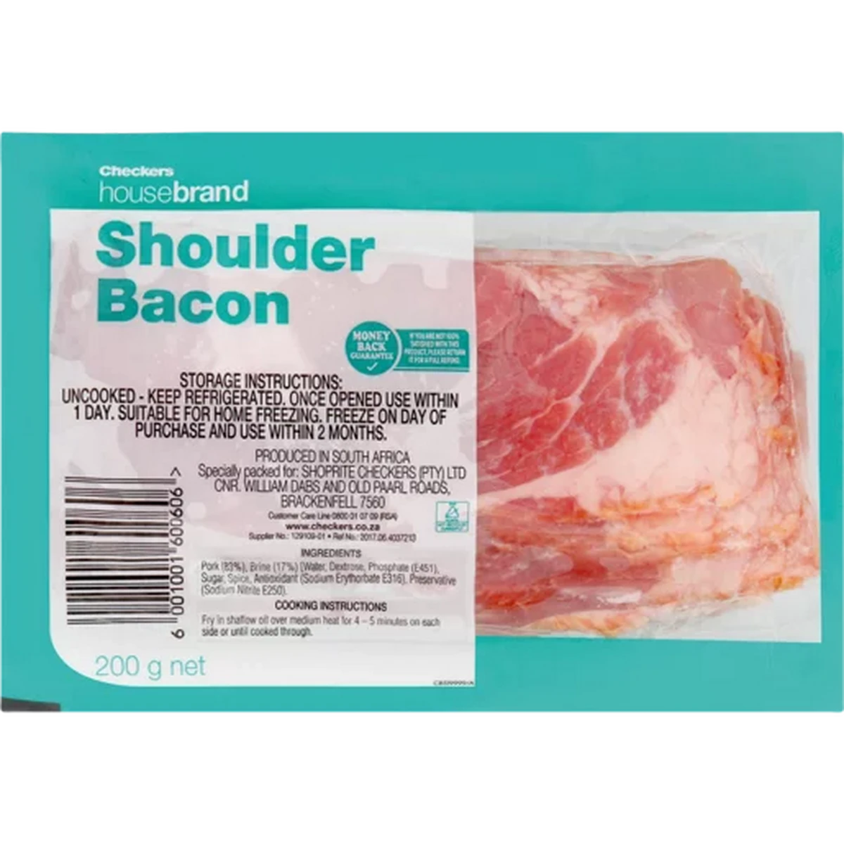 Checkers Sixty60 | Checkers Housebrand Shoulder Bacon 200g