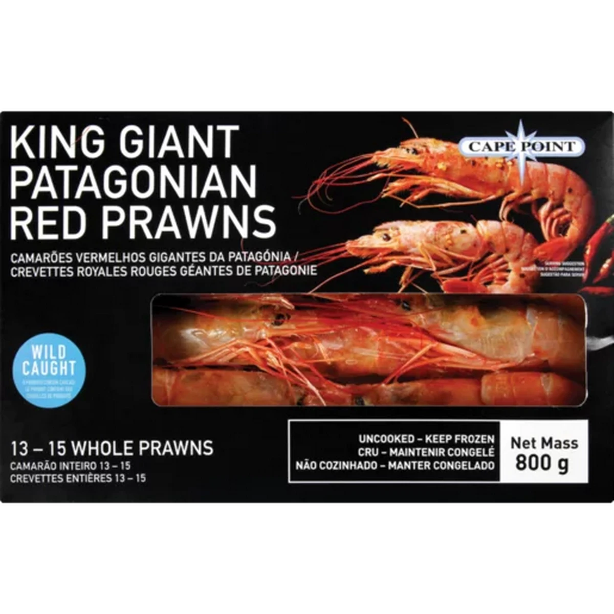 Checkers Sixty60 | Cape Point Frozen King Giant Patagonian Red Prawns 800g