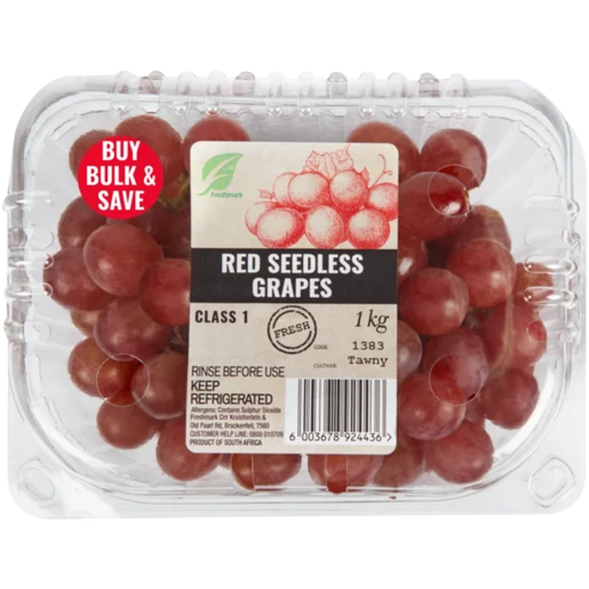 Checkers Sixty60 | Red Seedless Grapes 1kg