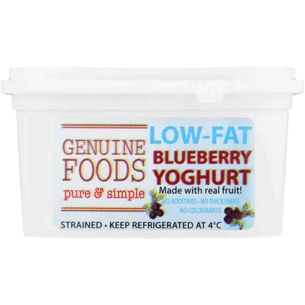 Checkers Sixty60 | Genuine Foods Blueberry Flavoured Low Fat Yoghurt 250g
