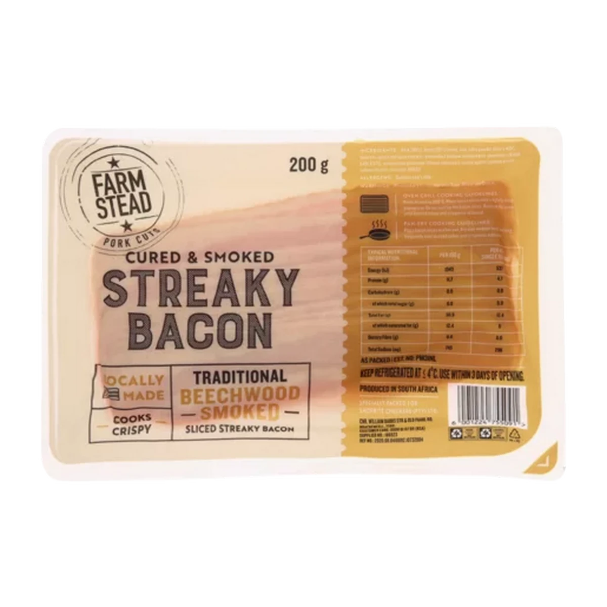 Checkers Sixty60 | Farmstead Cured & Smokey Streaky Bacon 200g
