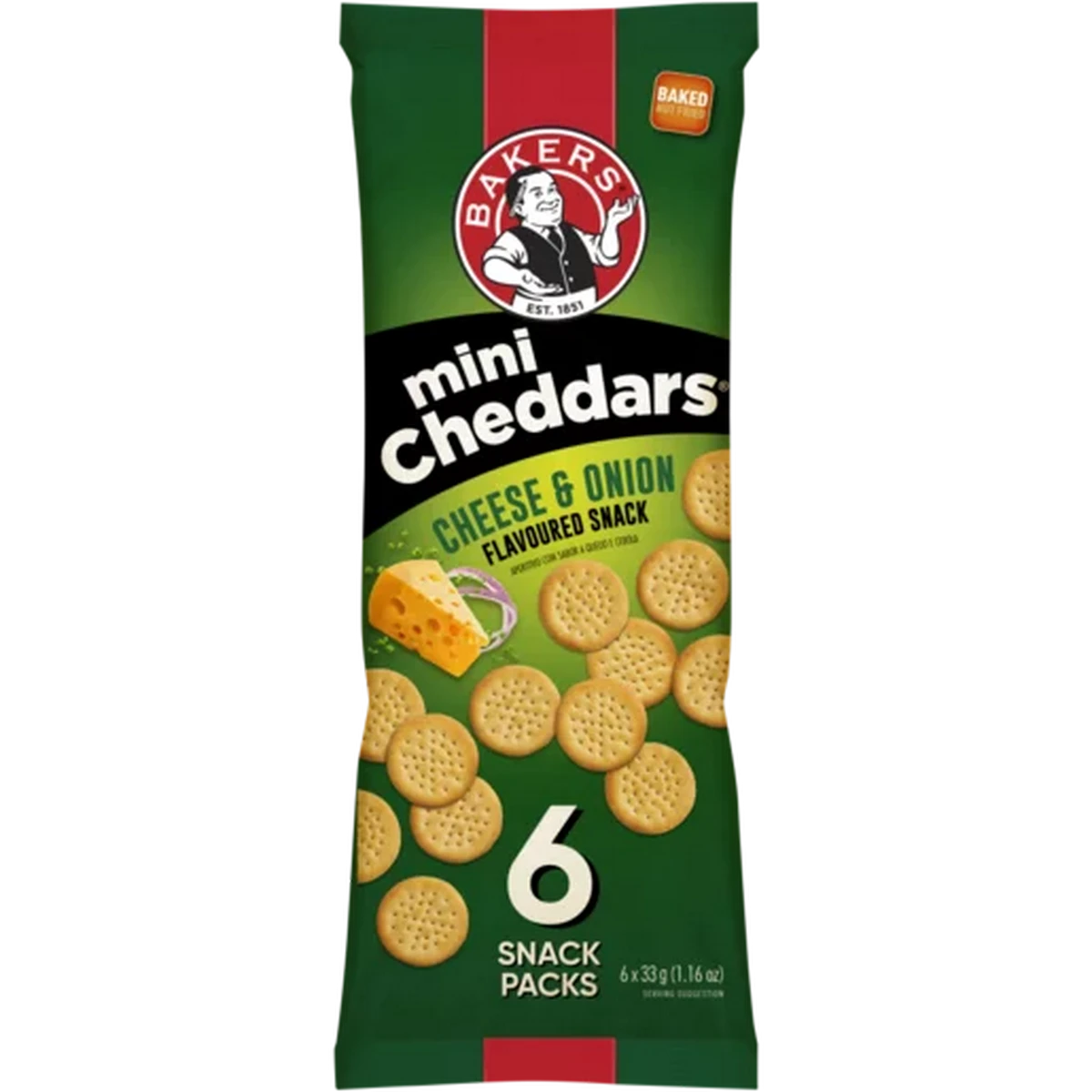Checkers Sixty60 | Bakers Cheese & Onion Flavoured Mini Cheddars Pack 6 ...
