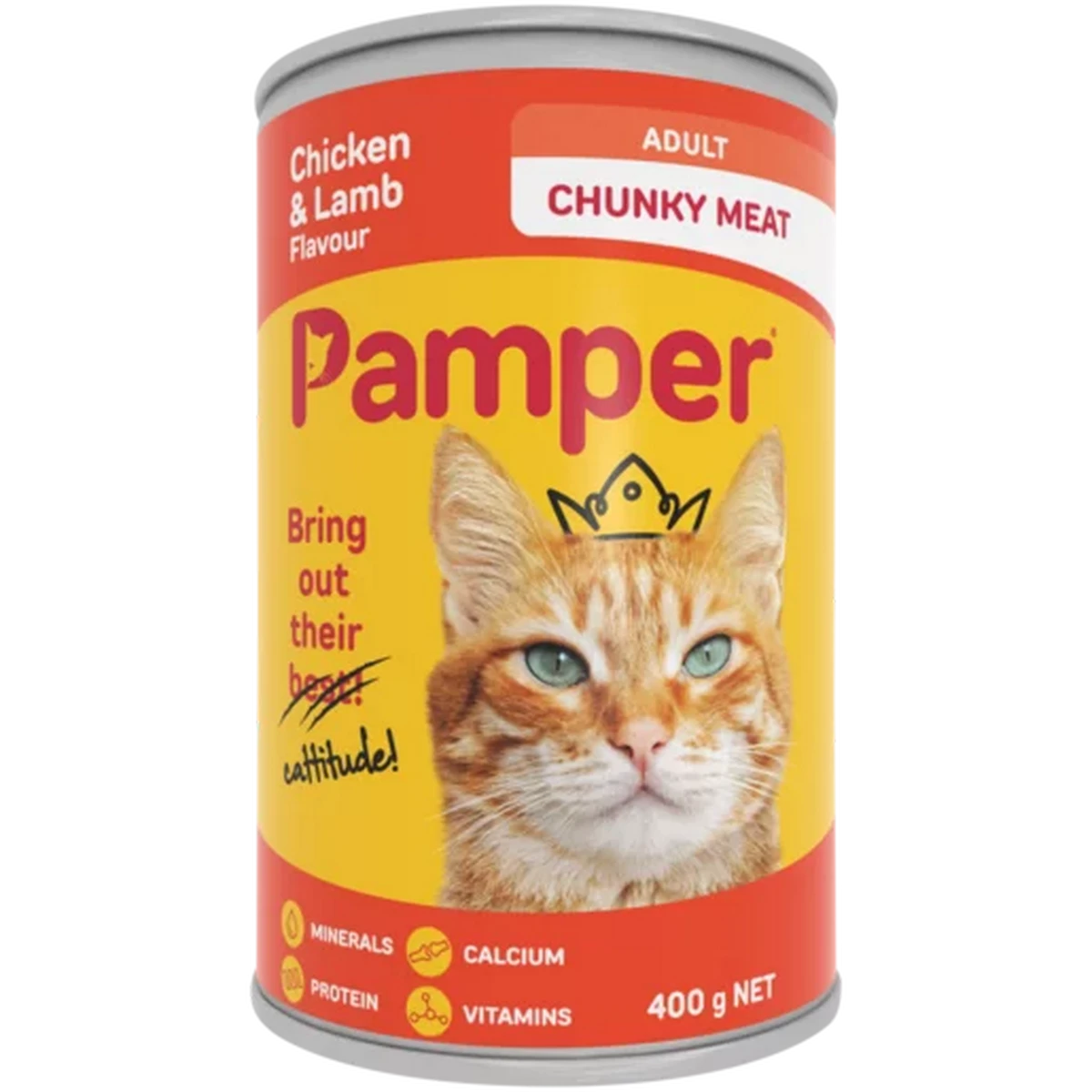 Checkers Sixty60 | Pamper Chunky Chicken & Lamb Flavour Cat Food 400g
