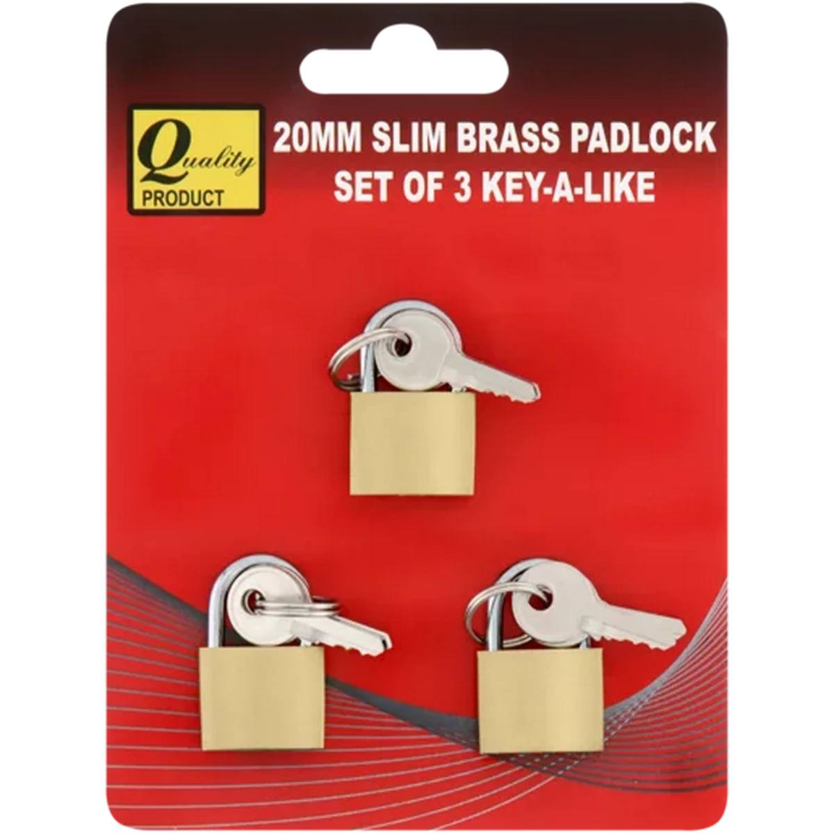Checkers Sixty60 | Quality Slim Brass Padlock Set 3 Pack