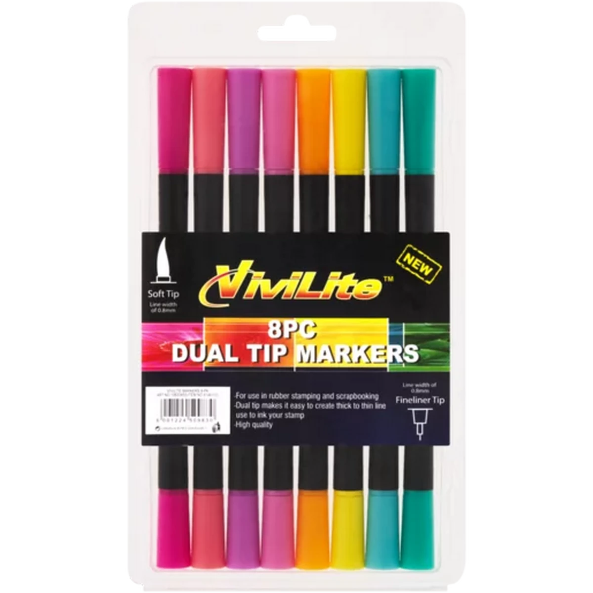 Checkers Sixty60 | Vivilite Multicoloured Dual Tip Marker Set 8 Pack
