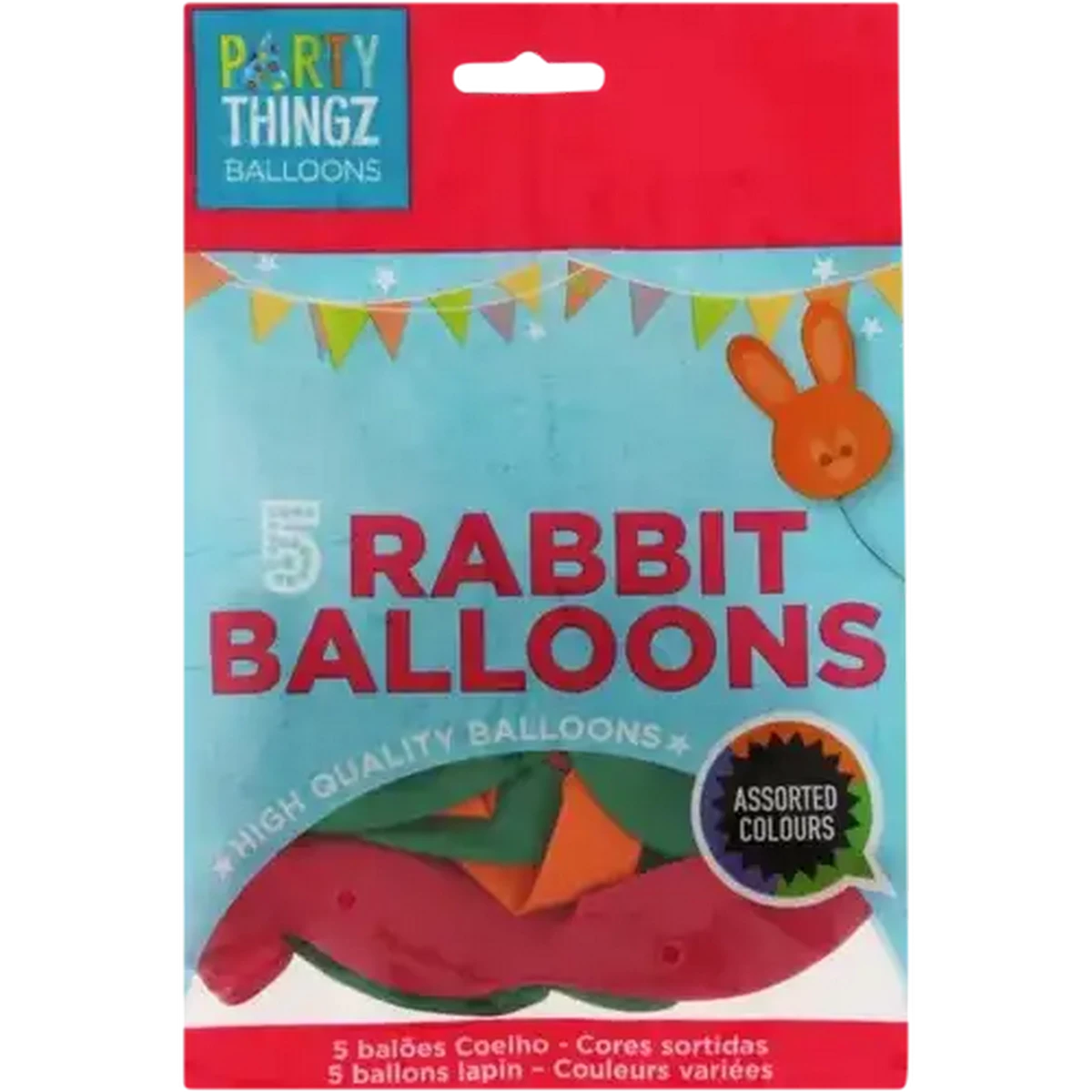 Checkers Sixty60 | Party Thingz Rabbit Balloons 5 Pack (Design May Vary)