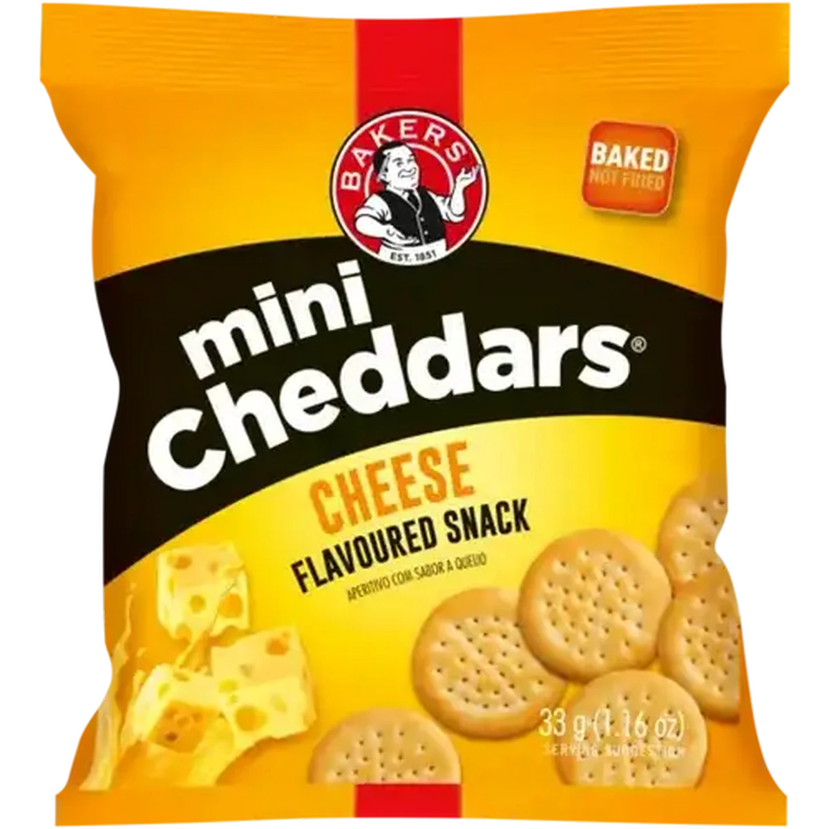 Checkers Sixty60 | Bakers Mini Cheddars Cheese Flavoured Snack 33g