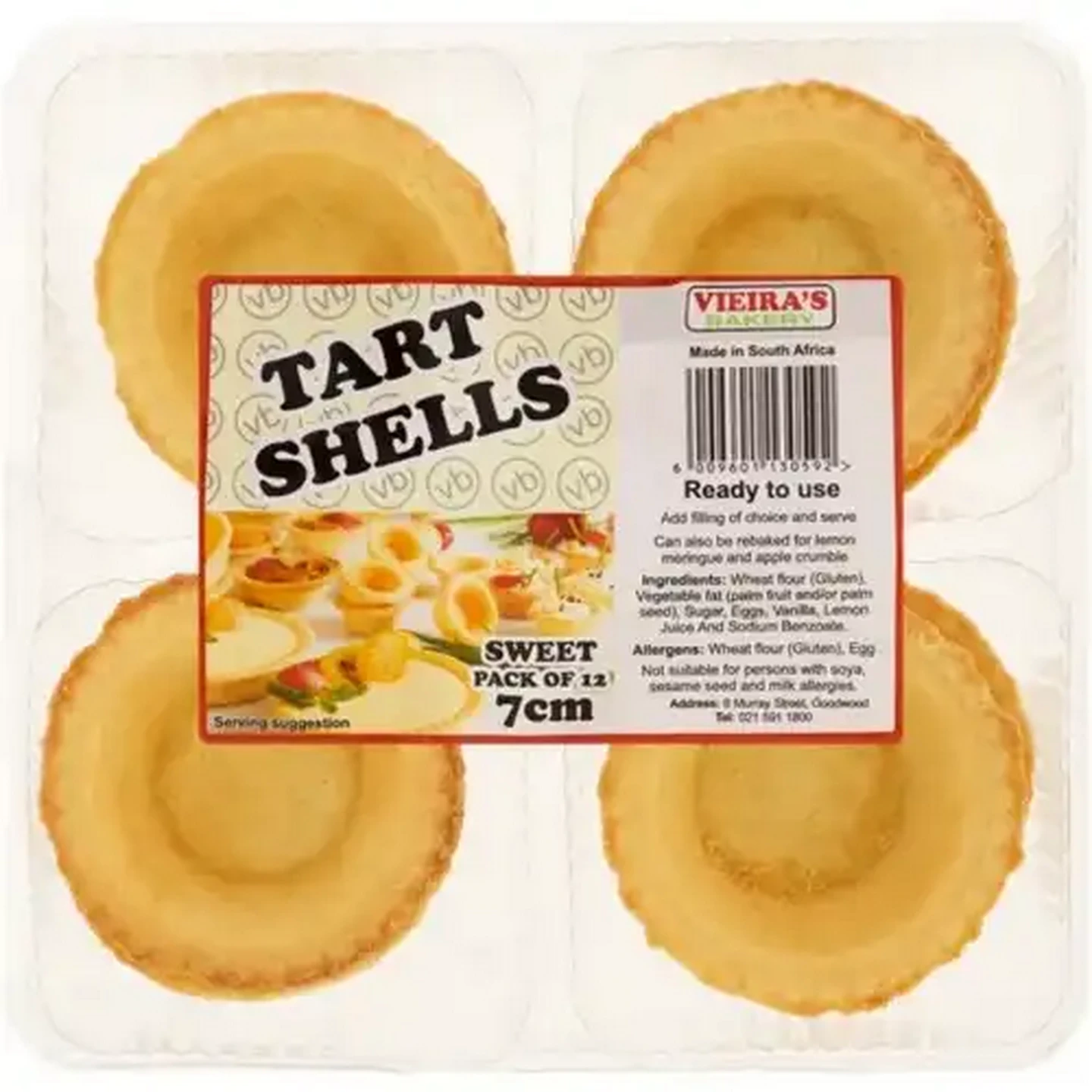 Checkers Sixty60 | Vieira’s Bakery Tart Shells 12 Pack