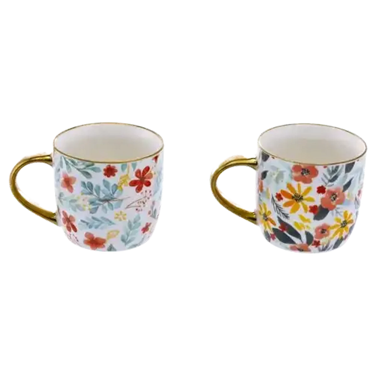 Checkers Sixty60 | Floral Gold Rim Coffee Mug 400ml (Colour May Vary)