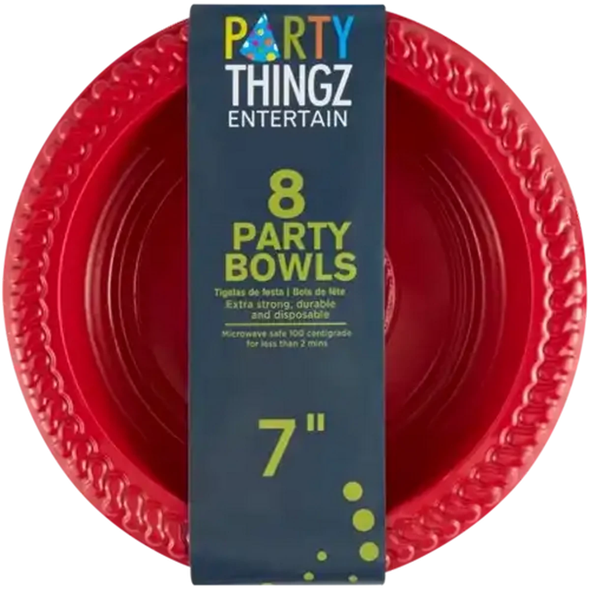Checkers Sixty60 | Party Thingz Entertain Red Party Bowls 7" 8 Pack
