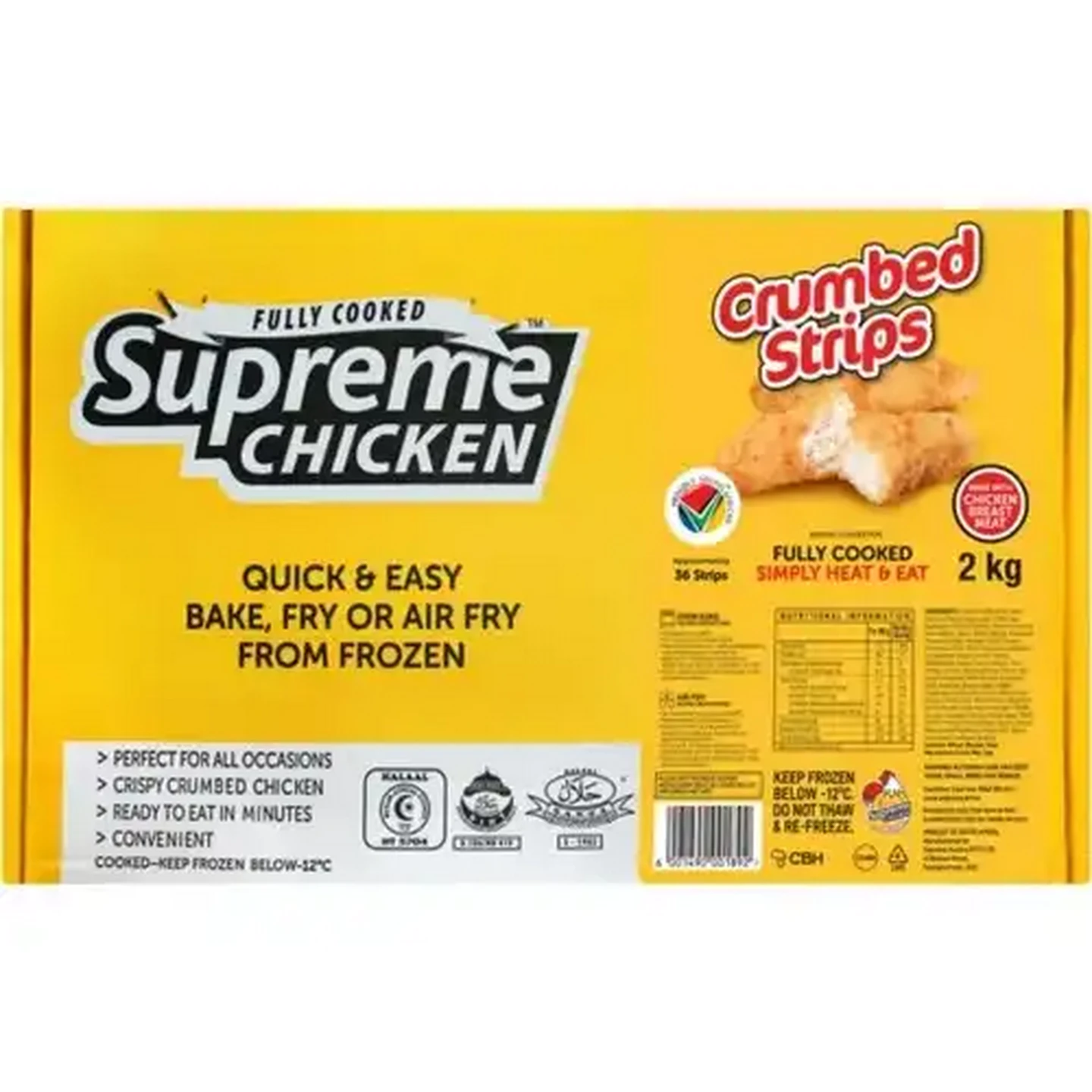 Checkers Sixty60 | Supreme Chicken Frozen Crumbed Chicken Strips 2kg