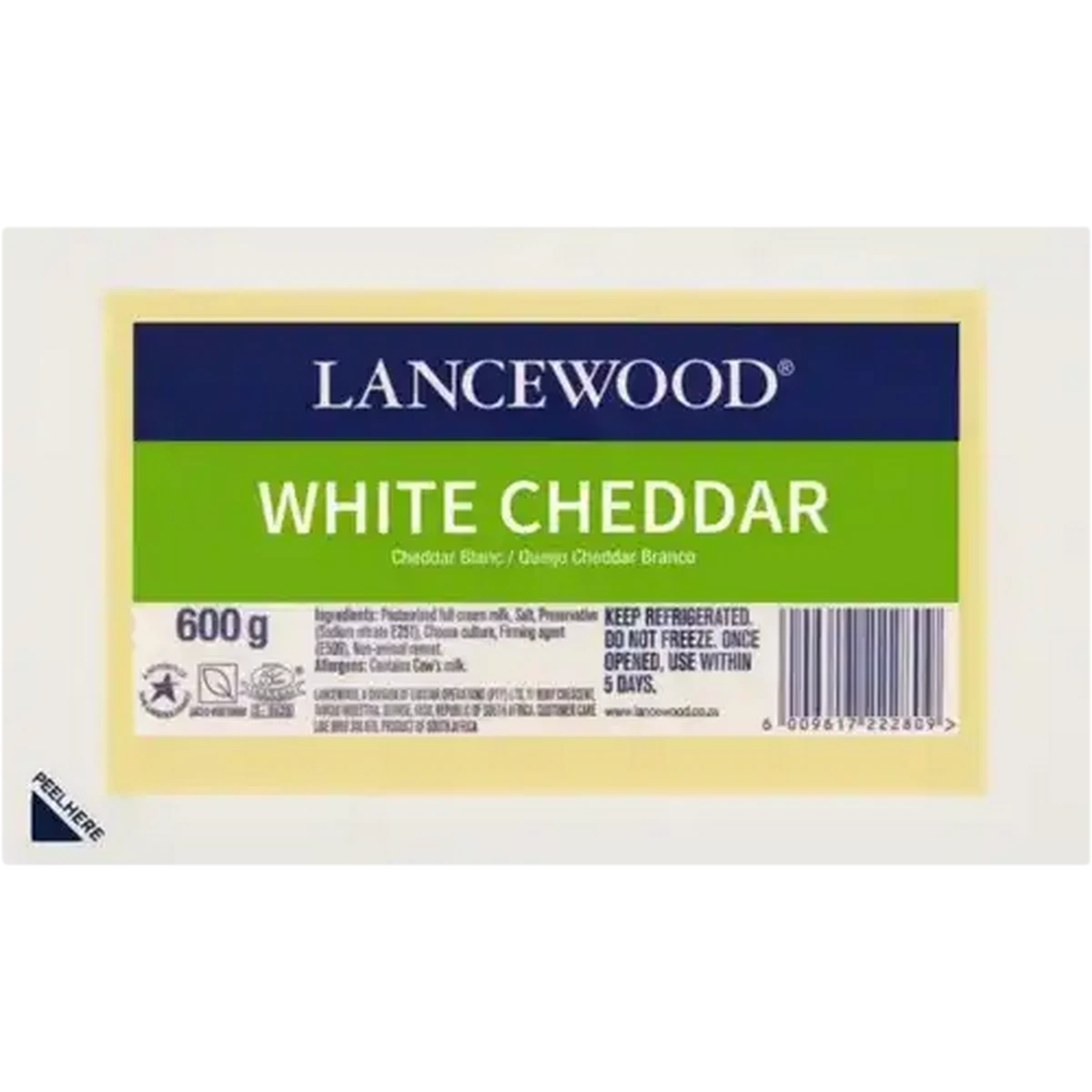 Checkers Sixty60 | LANCEWOOD White Cheddar Cheese Pack 600g