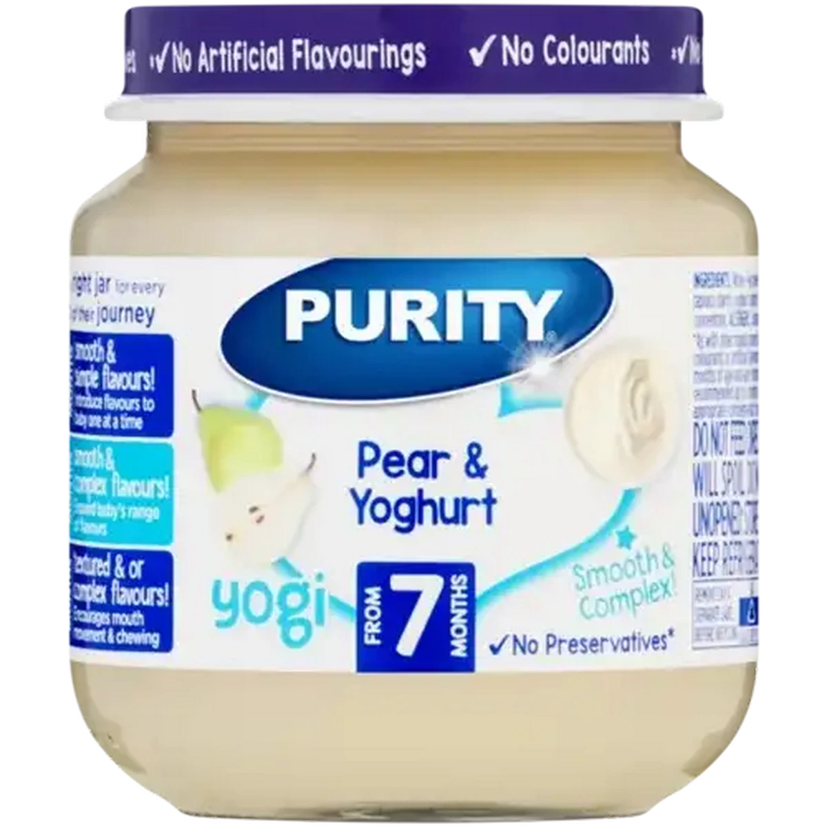 Checkers Sixty60 | PURITY From 7 Months Pear & Yoghurt Yogi 125ml