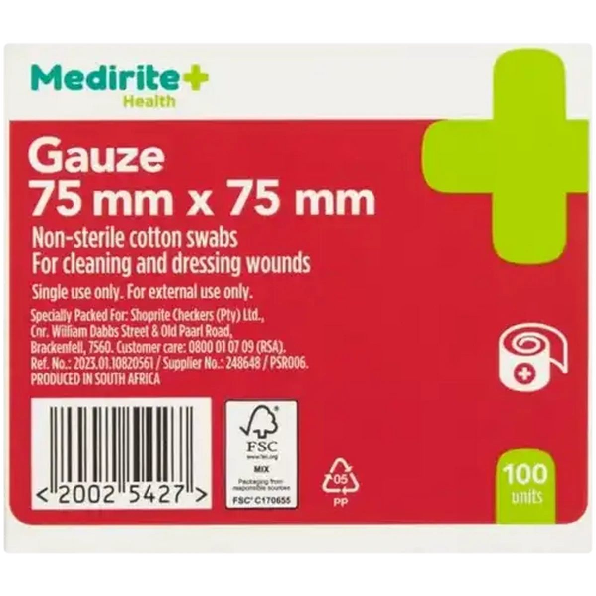 Checkers Sixty60 | Medirite Non-Sterile Gauze 100 Pack