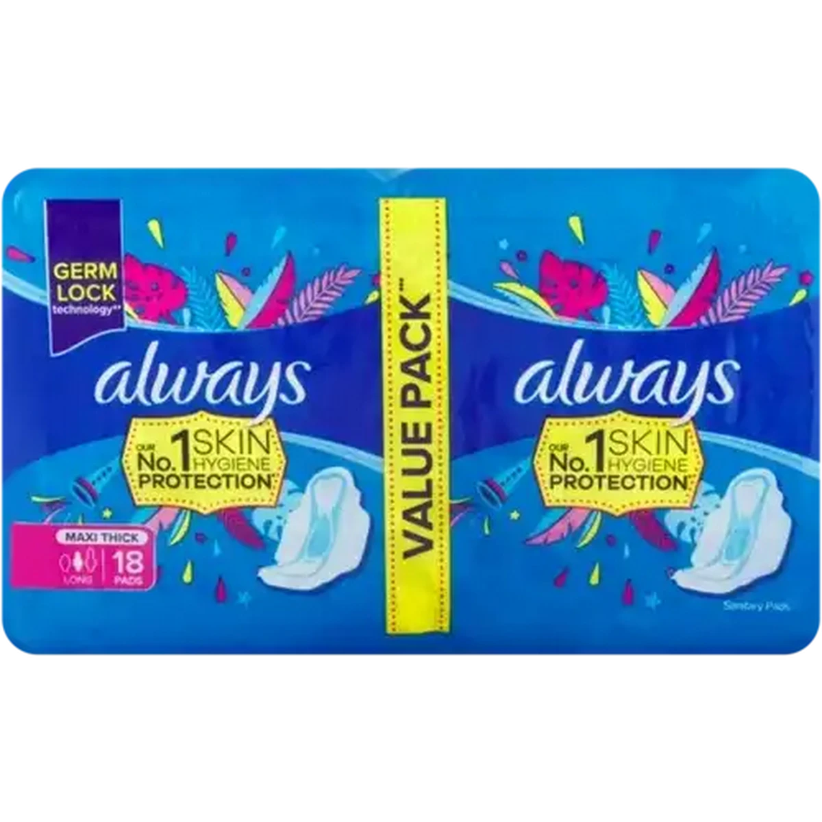 Checkers Sixty60 | Always Long Maxi Thick Sanitary Pads 18 Pack