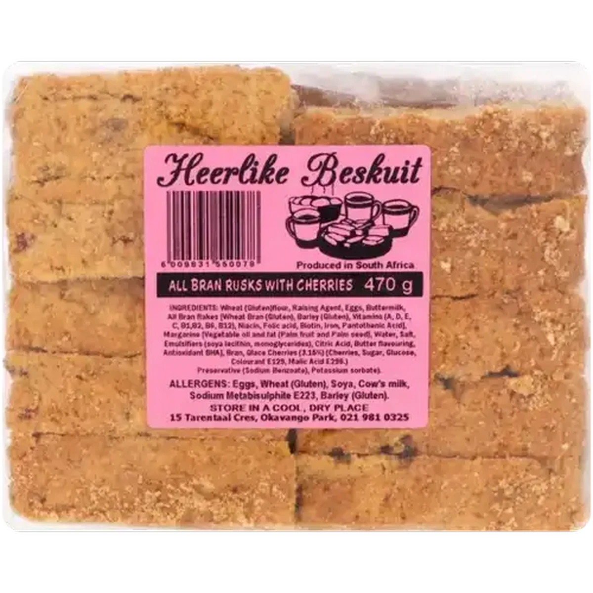 Checkers Sixty60 | Heerlike Beskuit All Bran Rusks with Cherries 470g
