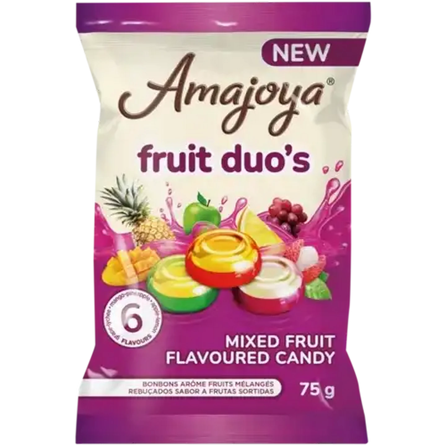 Checkers Sixty60 | Amajoya Fruit Duo's Mixed Fruit Flavoured Candy 75g