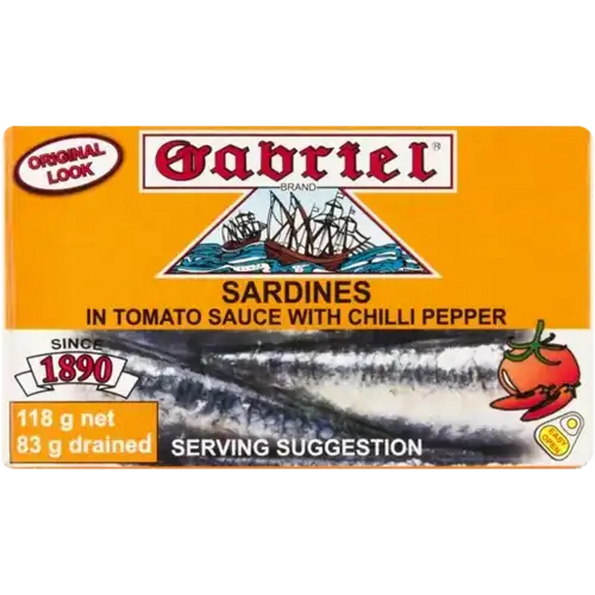 Checkers Sixty60 | Gabriel Sardines in Tomato Sauce with Chilli Pepper 118g