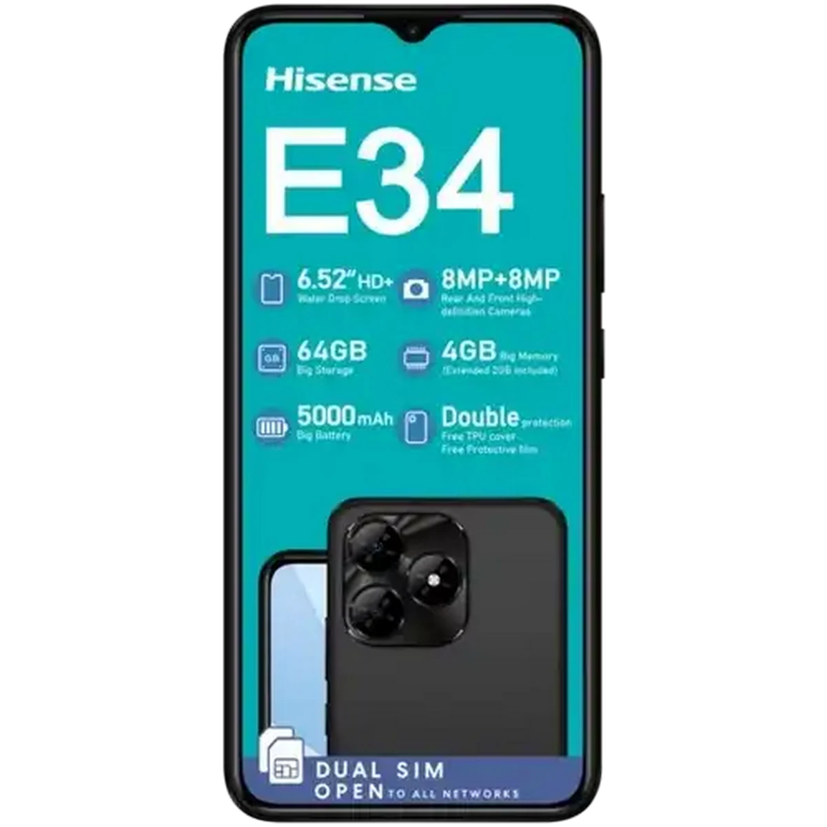 Checkers Sixty60 | Hisense Black E34 Dual-Sim Smartphone Cellphone