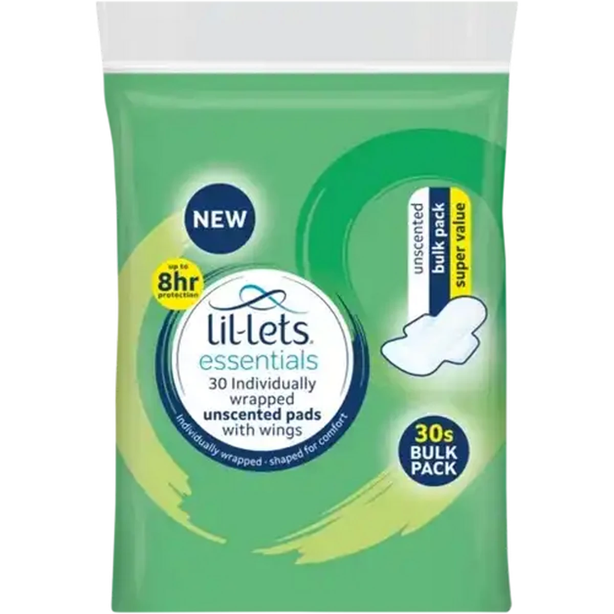 Checkers Sixty60 | Lil-Lets Essentials Unscented Pads with Wings 30 Pack