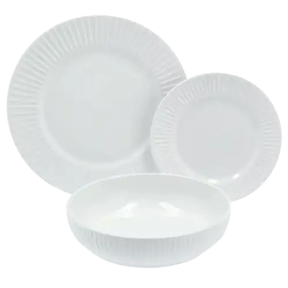 Checkers Sixty60 | Embossed Edge White Dinner Set 12 Piece