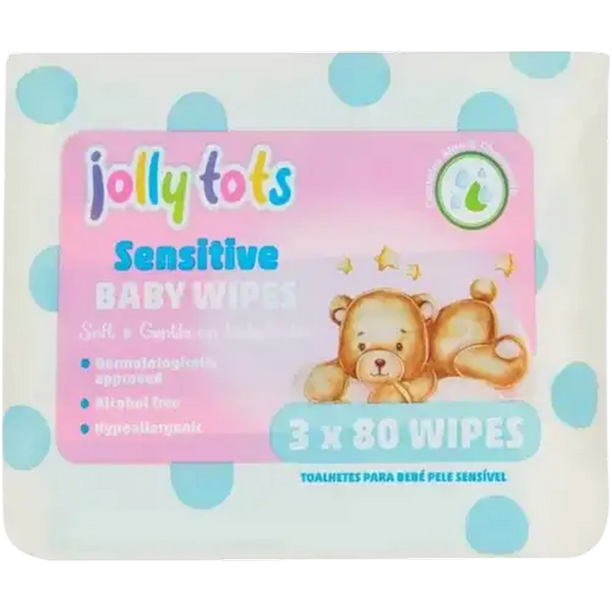 Checkers Sixty60 | Jolly Tots Sensitive Baby Wipes 3 x 80 Pack