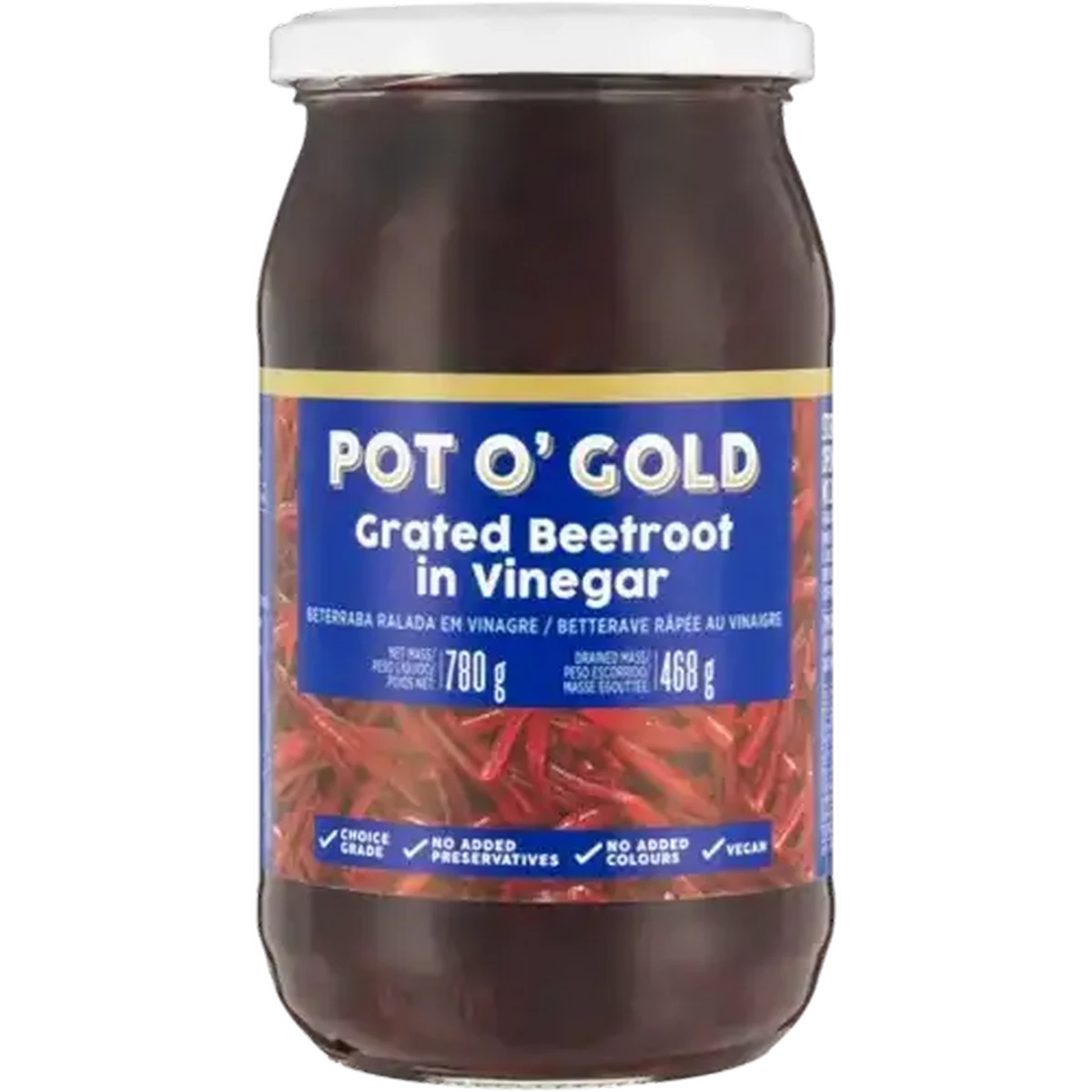 Checkers Sixty60 | Pot O' Gold Grated Beetroot in Vinegar 780g