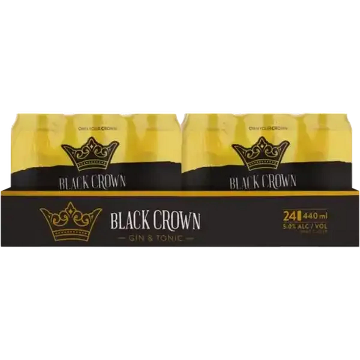 Checkers Sixty60 | Black Crown Gin & Tonic Spirit Cooler Cans 24 x 440ml