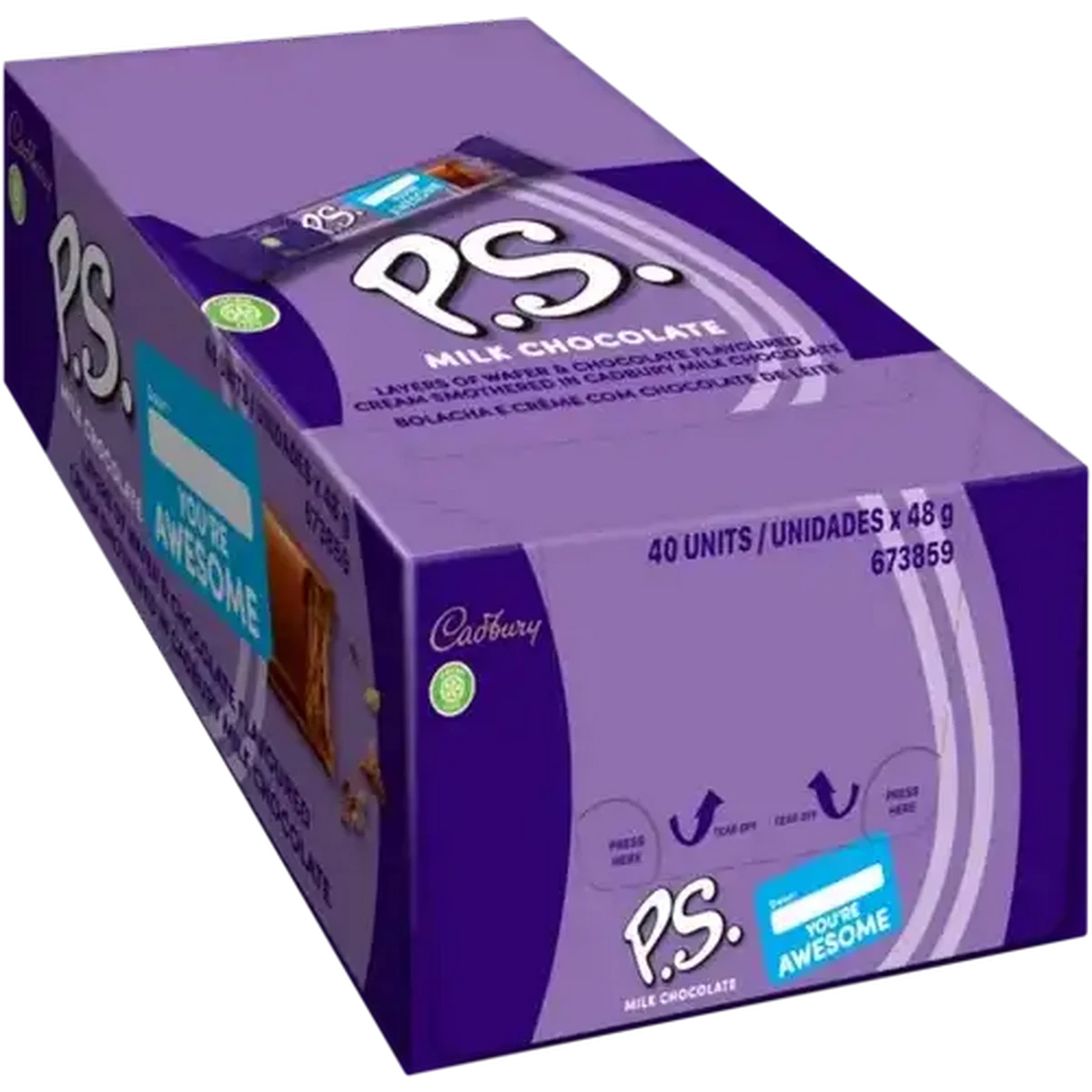 Checkers Sixty60 | Cadbury P.S. Milk Chocolate Bar 40 x 48g