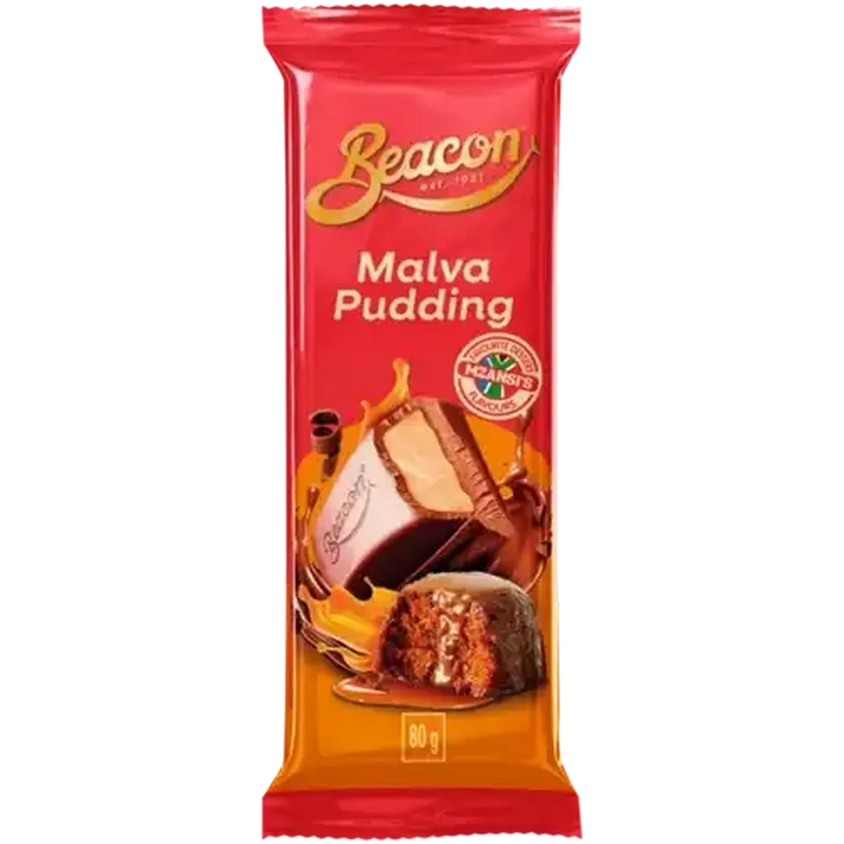 Checkers Sixty60 | Beacon Malva Pudding Chocolate Slab 80g