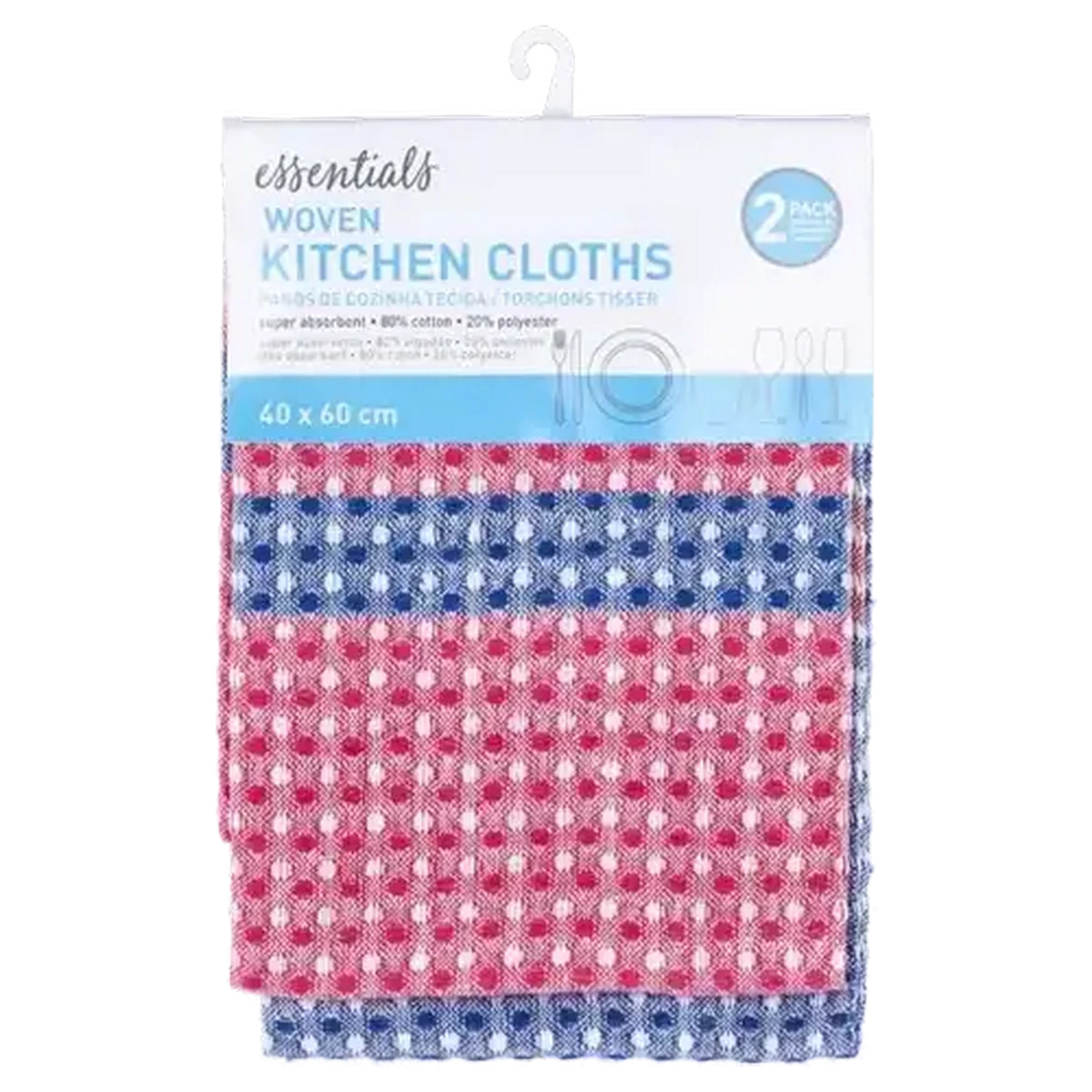 Checkers Sixty60 | Essentials Woven Kitchen Cloths 2 Pack 40 x 60cm ...