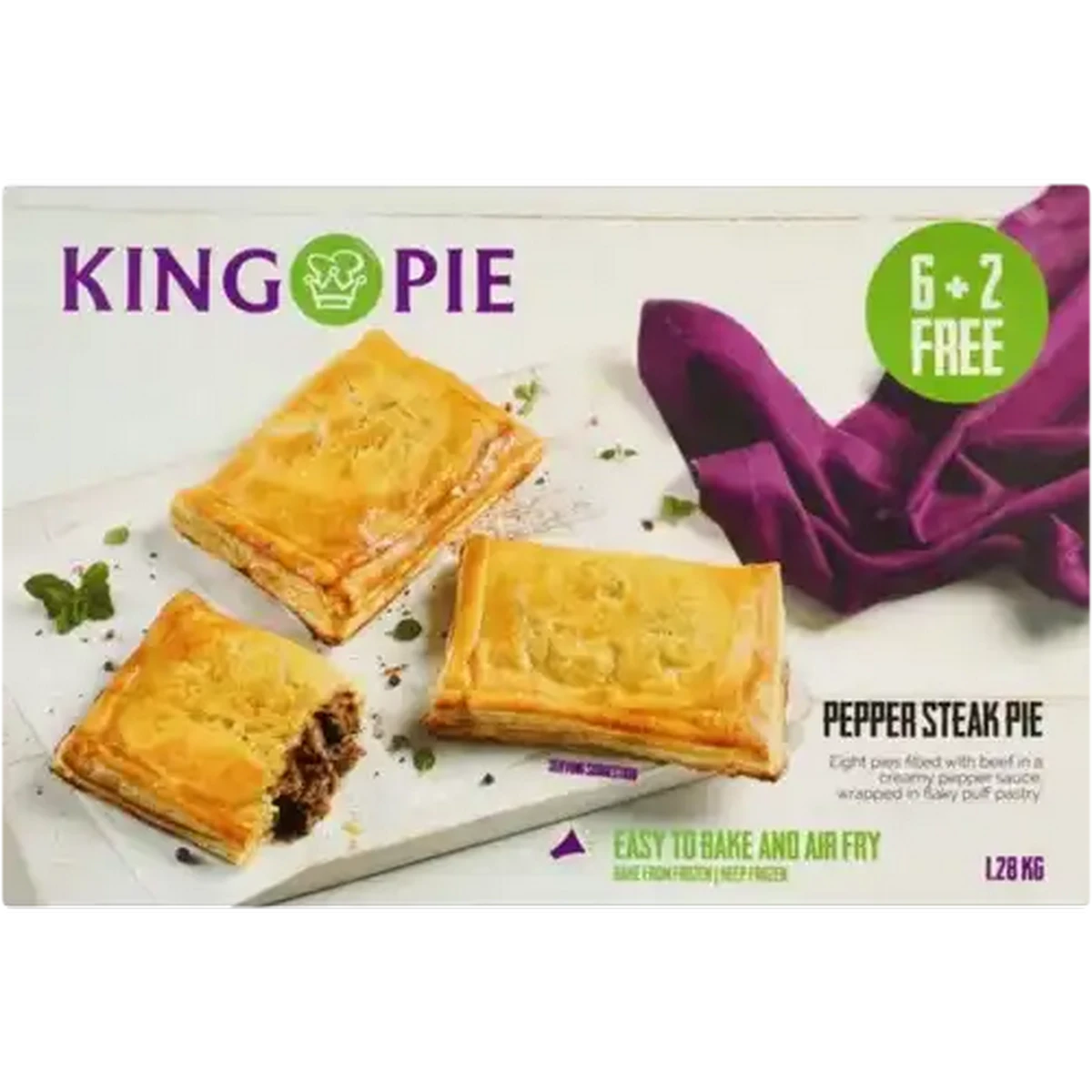 Checkers Sixty60 | King Pie Frozen Pepper Steak Pie 8 Pack